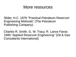 Oil and Gas Reservoir Engineering | ODP