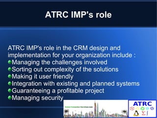 Atrc dcs crm_presentation_10_sep_2014-1 | PDF