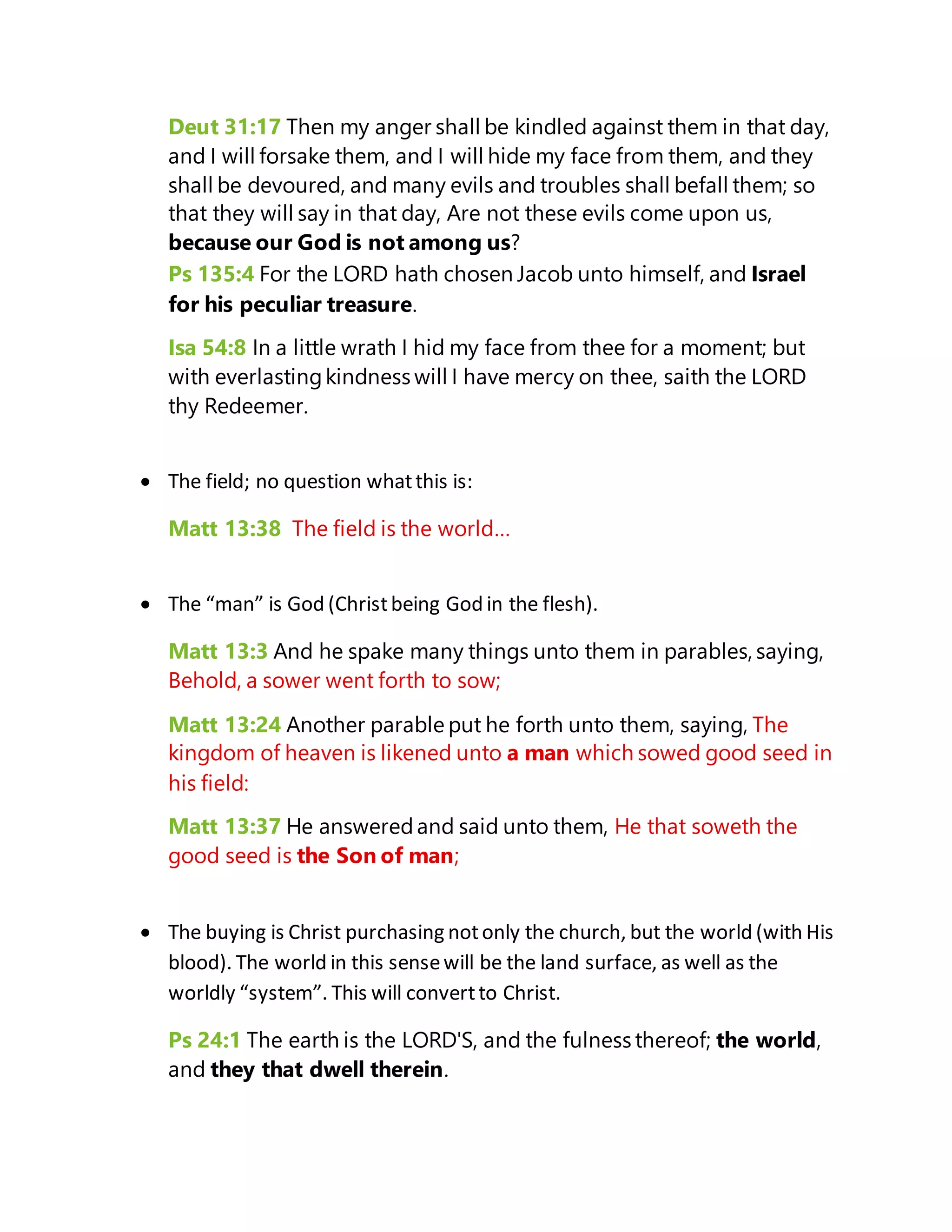 A Treasure Hid in a Field | DOCX | Christianity | Religion & Spirituality