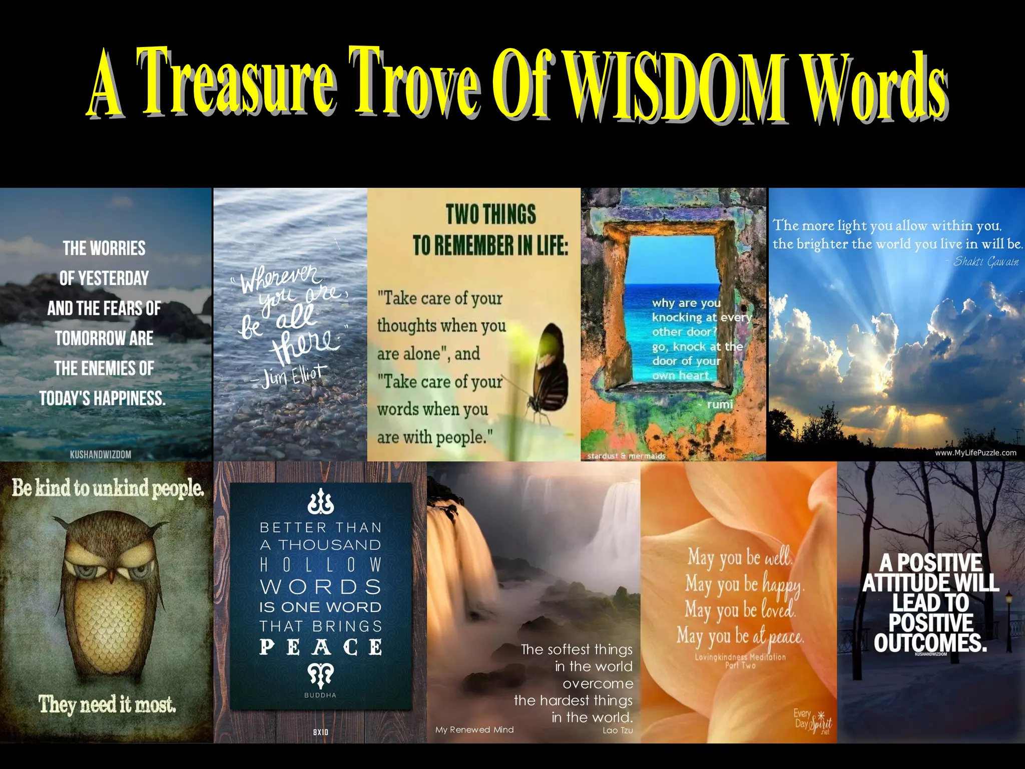 A Treasure Trove of WISDOM Words | PPT