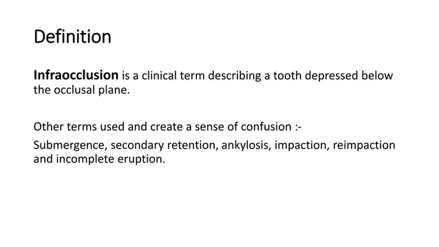 A treatment decision making model for infraoccluded primary molars ...