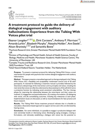 A treatment protocol to guide the delivery of | PDF