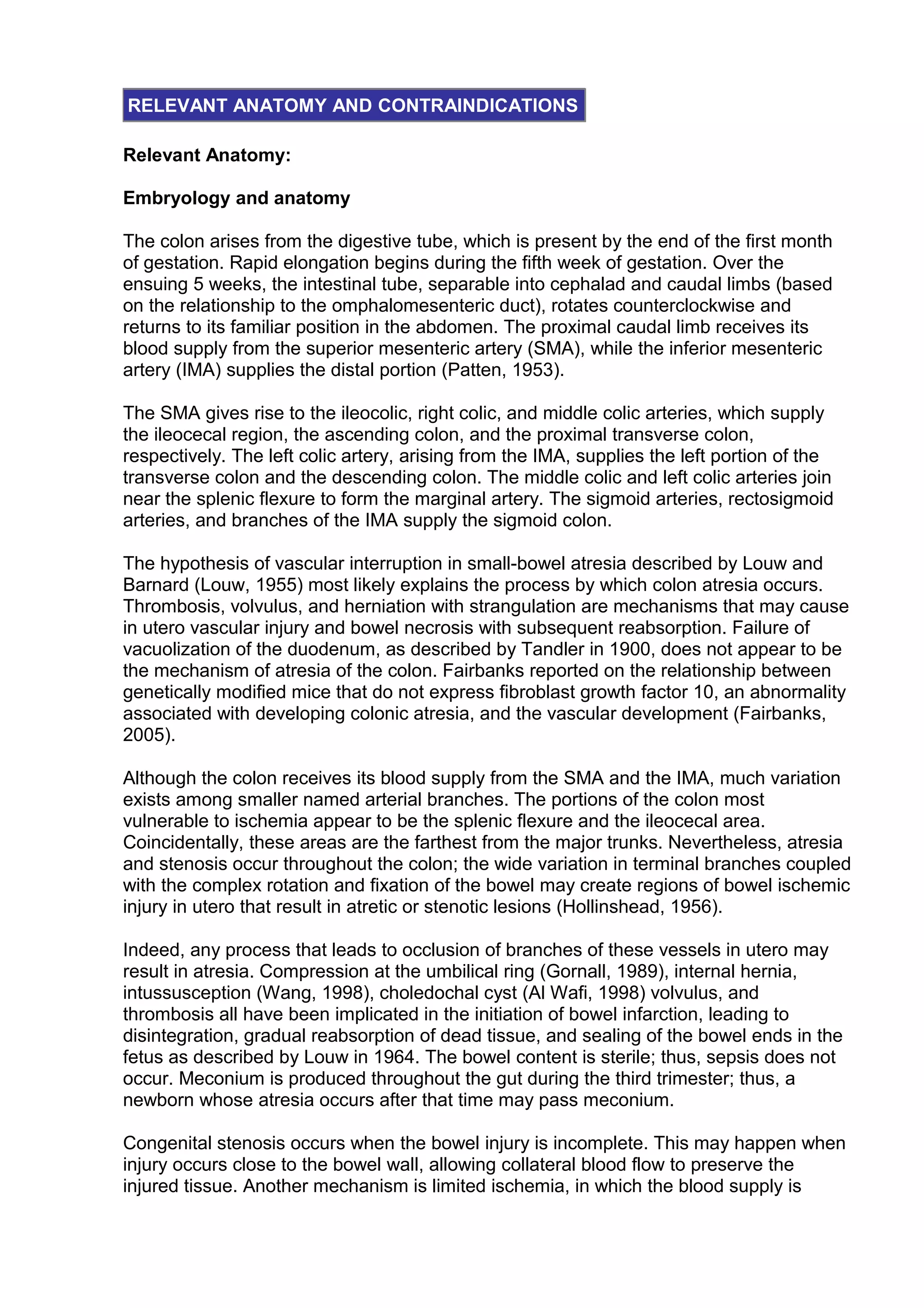 Atresia and stenosis of colon | DOC