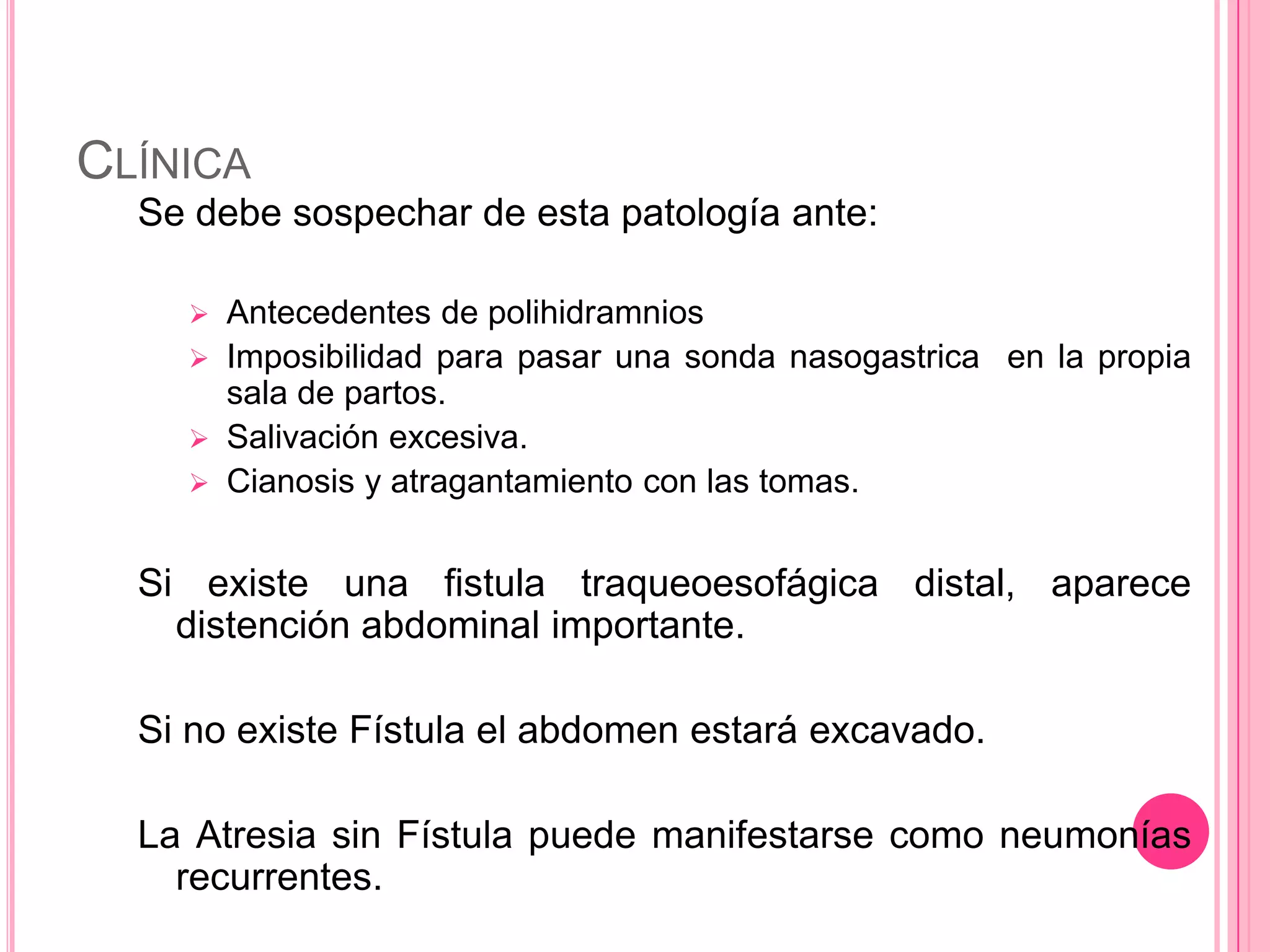 Atresia esofagica fistula traqueoesofagica | PPTX