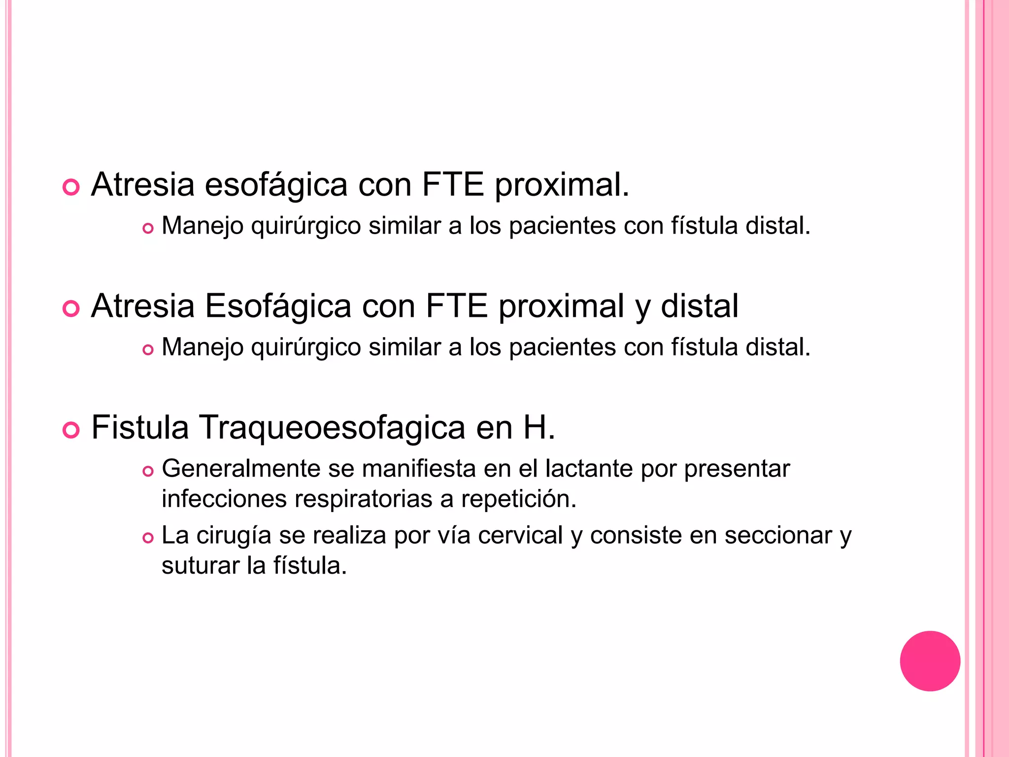 Atresia esofagica fistula traqueoesofagica | PPTX