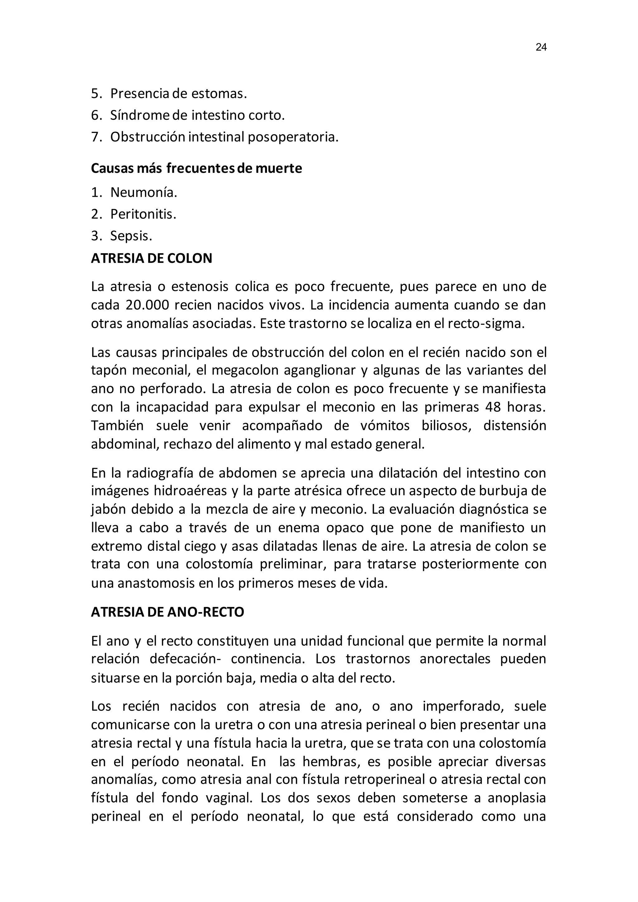 Atresias intestinales y anorectales | DOCX