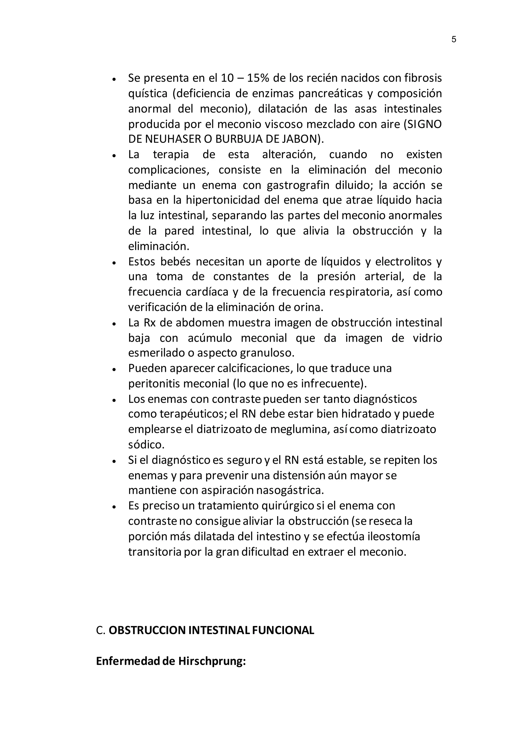Atresias intestinales y anorectales | DOCX