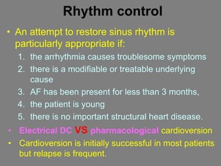 Atrial ﬁbrillation review of principles | PPTX | Heart and ...