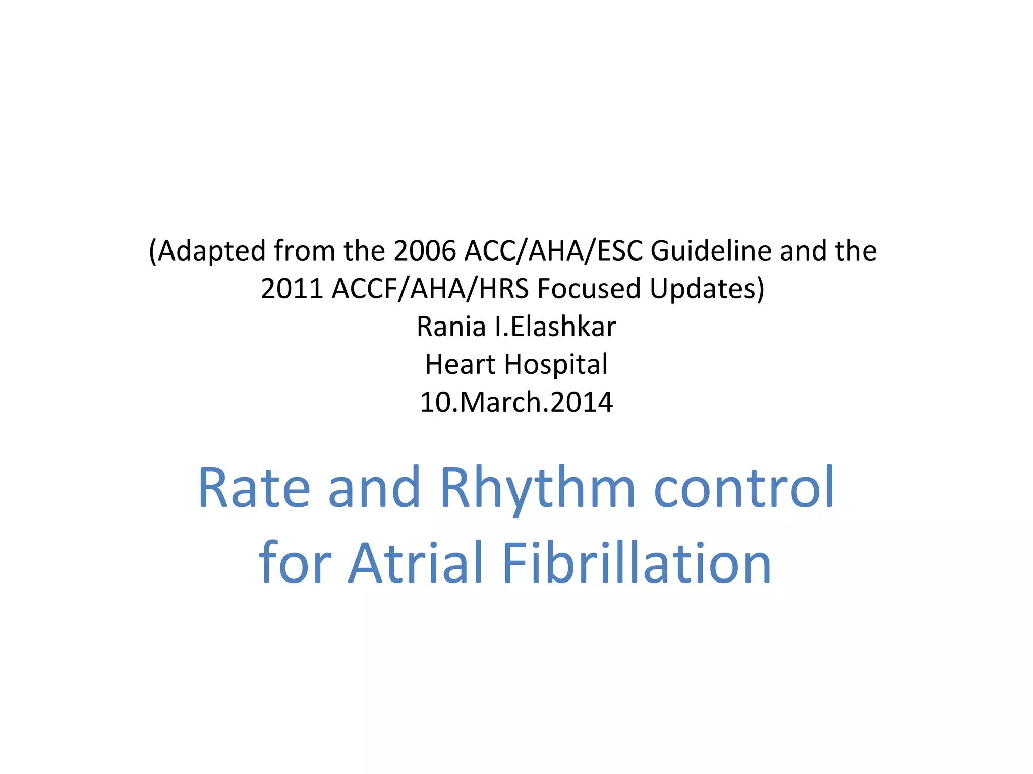Atrial fibrilation | PPT