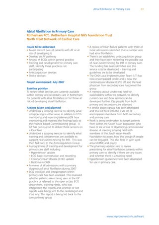 Atrial Fibrillation in Primary Care Project - National Priority ...