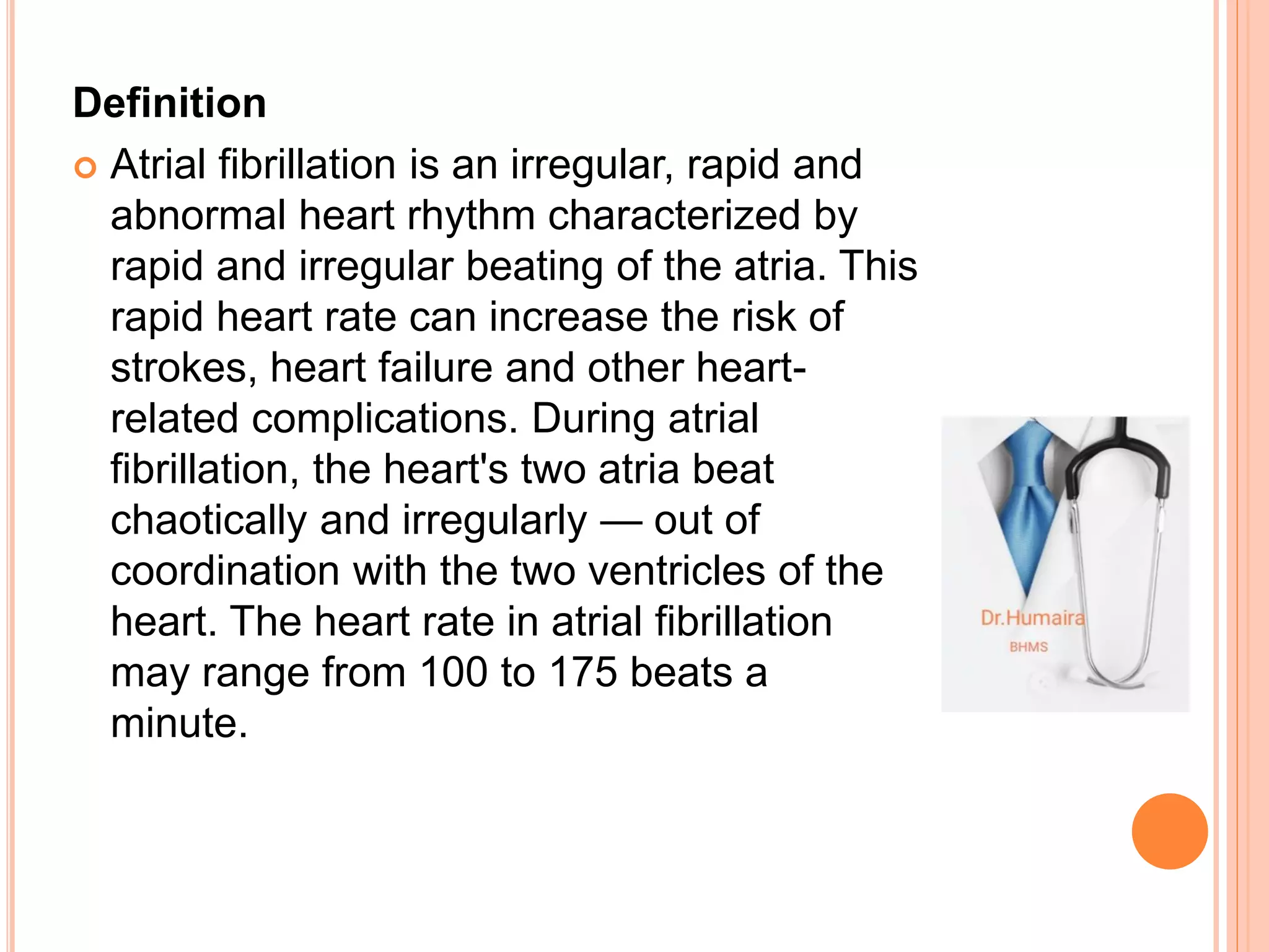 Atrial fibrillation AND homeo treatment | PPTX