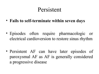 Atrial Fibrillation by Dr. Aryan | PPT