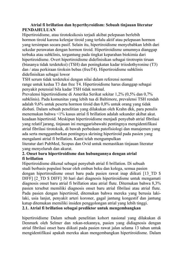 Atrial fi brillation dan hyperthyroidism | PDF