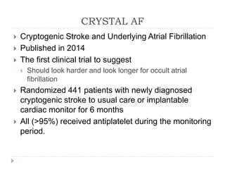 Stroke Prevention in Atrial Fibrillation | PPTX