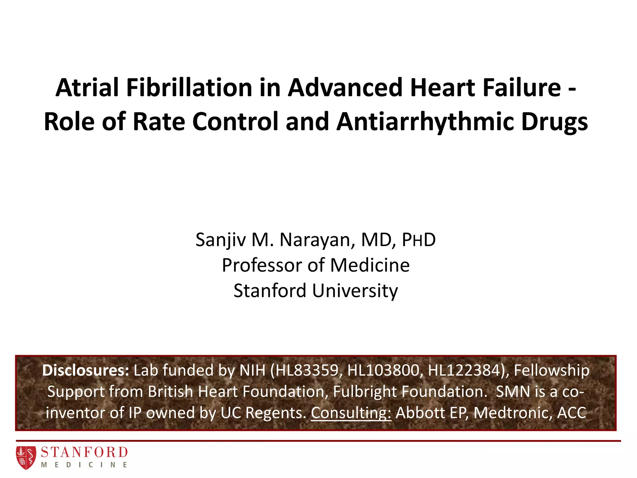Atrial fibrillation in advanced heart failure role of rate control | PPT