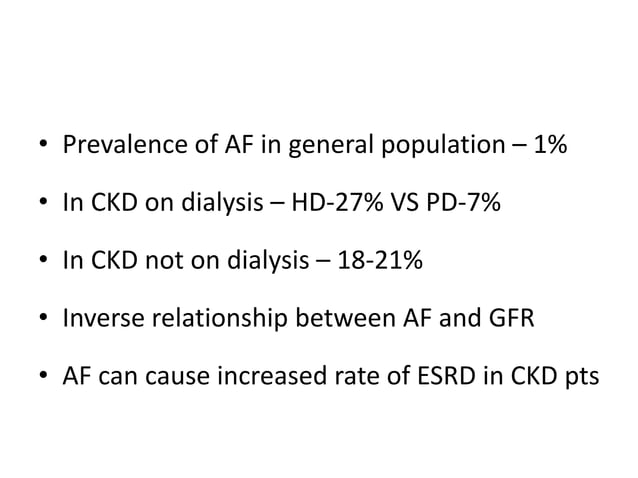 Atrial fibrillation in ckd | PPT