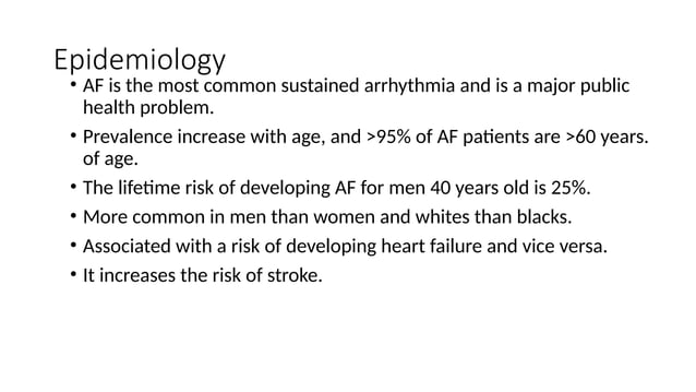 ATRIAL FIBRILLATION Presentation Definition, types, diagnosis ...