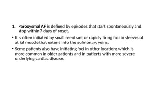 ATRIAL FIBRILLATION Presentation Definition, types, diagnosis ...