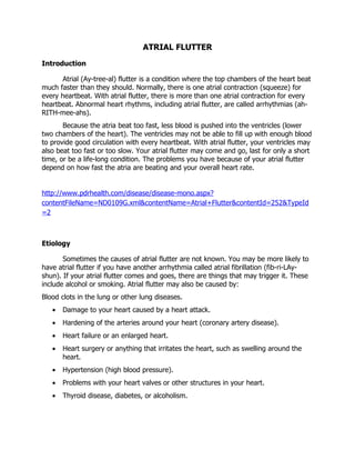 Atrial flutter | PDF