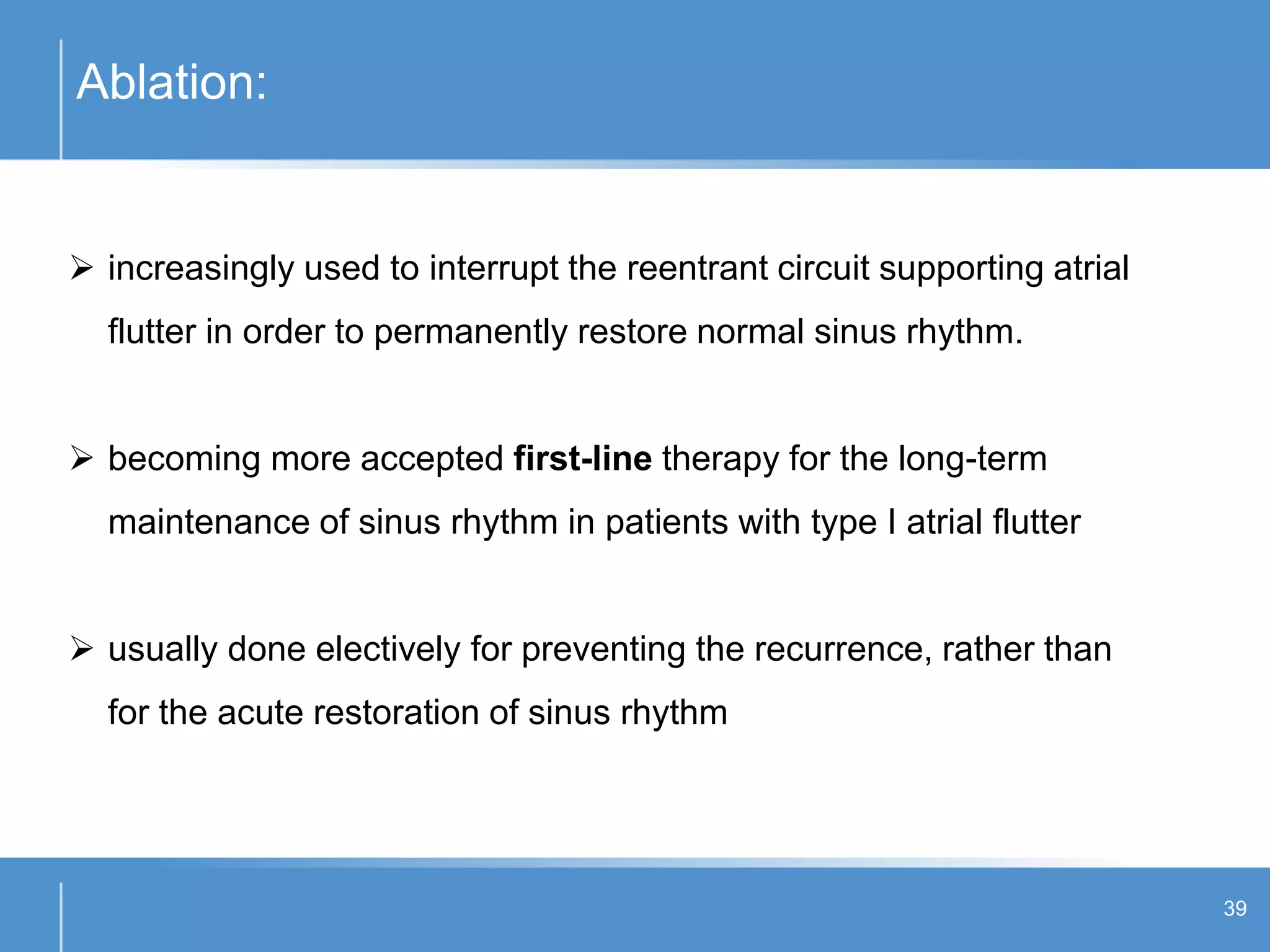 Atrial flutter (AFl) – management principals | PPTX