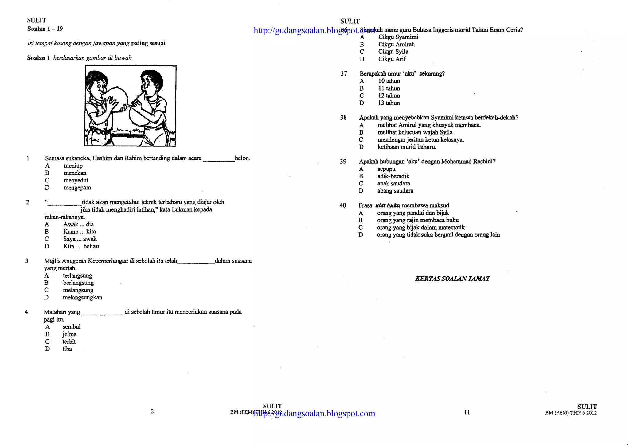 A trial kelantan bm1 | PDF
