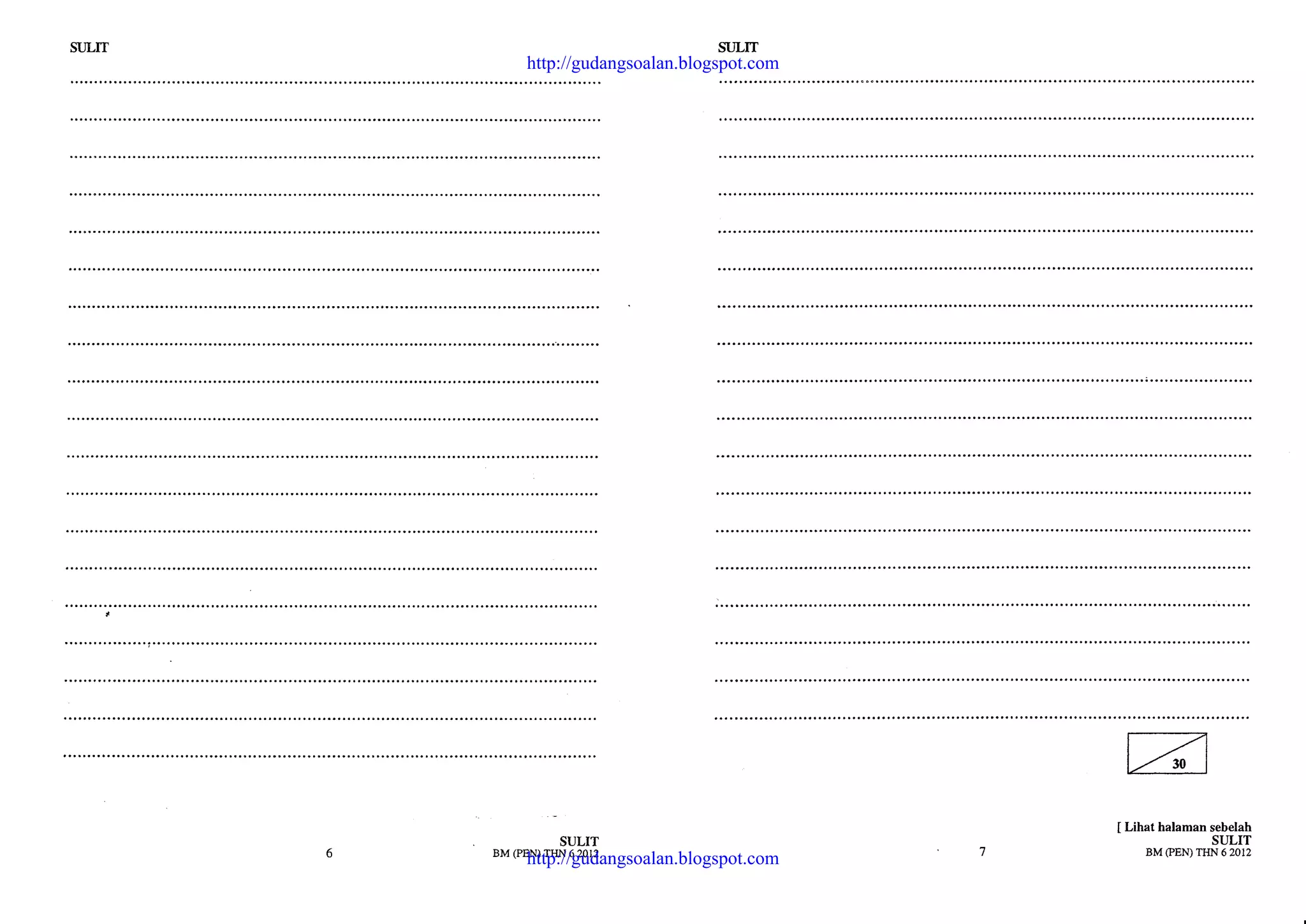 Soalan Percubaan UPSR 2012 Negeri Kelantan Subjek Bahasa Melayu Kertas ...