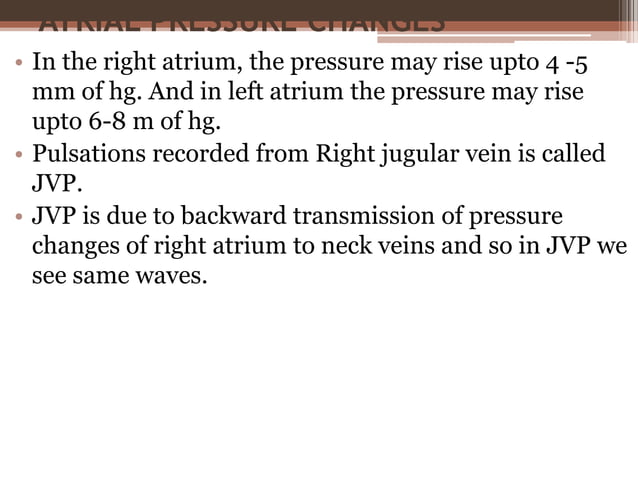 Atrial pressure changes and Jugular Venous pressure | PPTX | Heart and ...