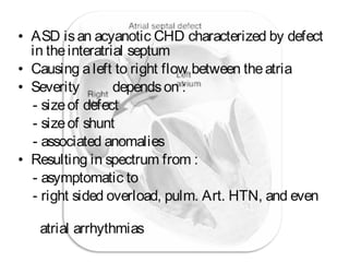 Atrial septal defect | PPT