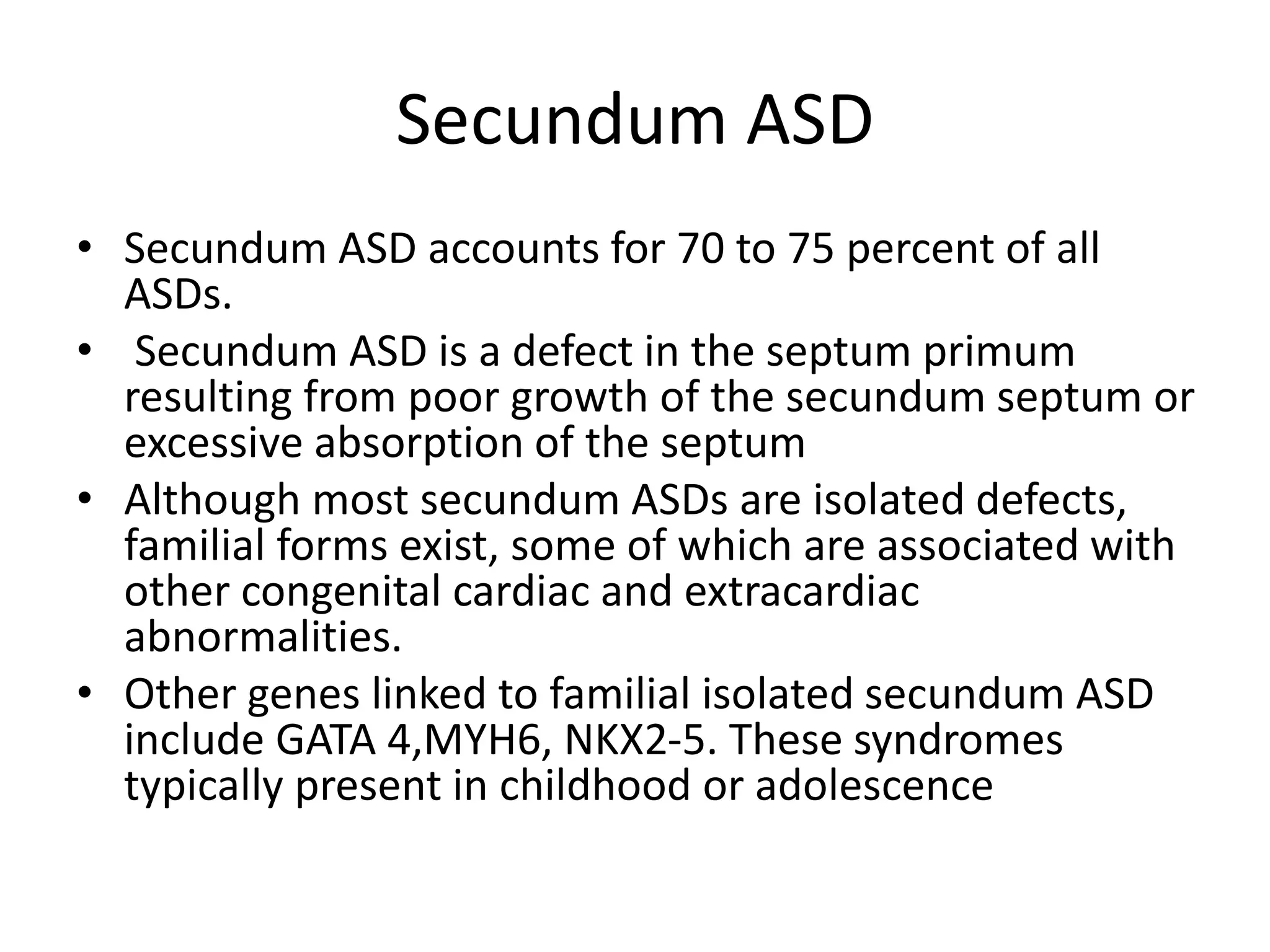 Atrial septal defect | PDF