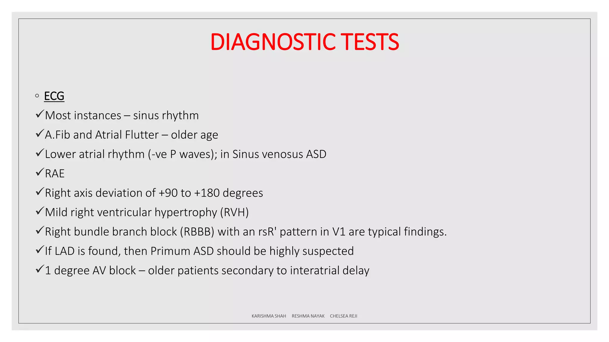 Atrial septal defect (ASD) | PPTX