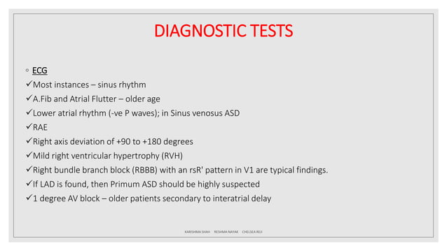 Atrial septal defect (ASD) | PPT