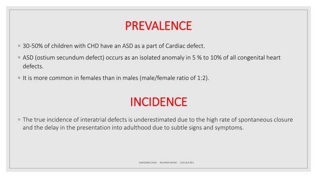 Atrial septal defect (ASD) | PPT