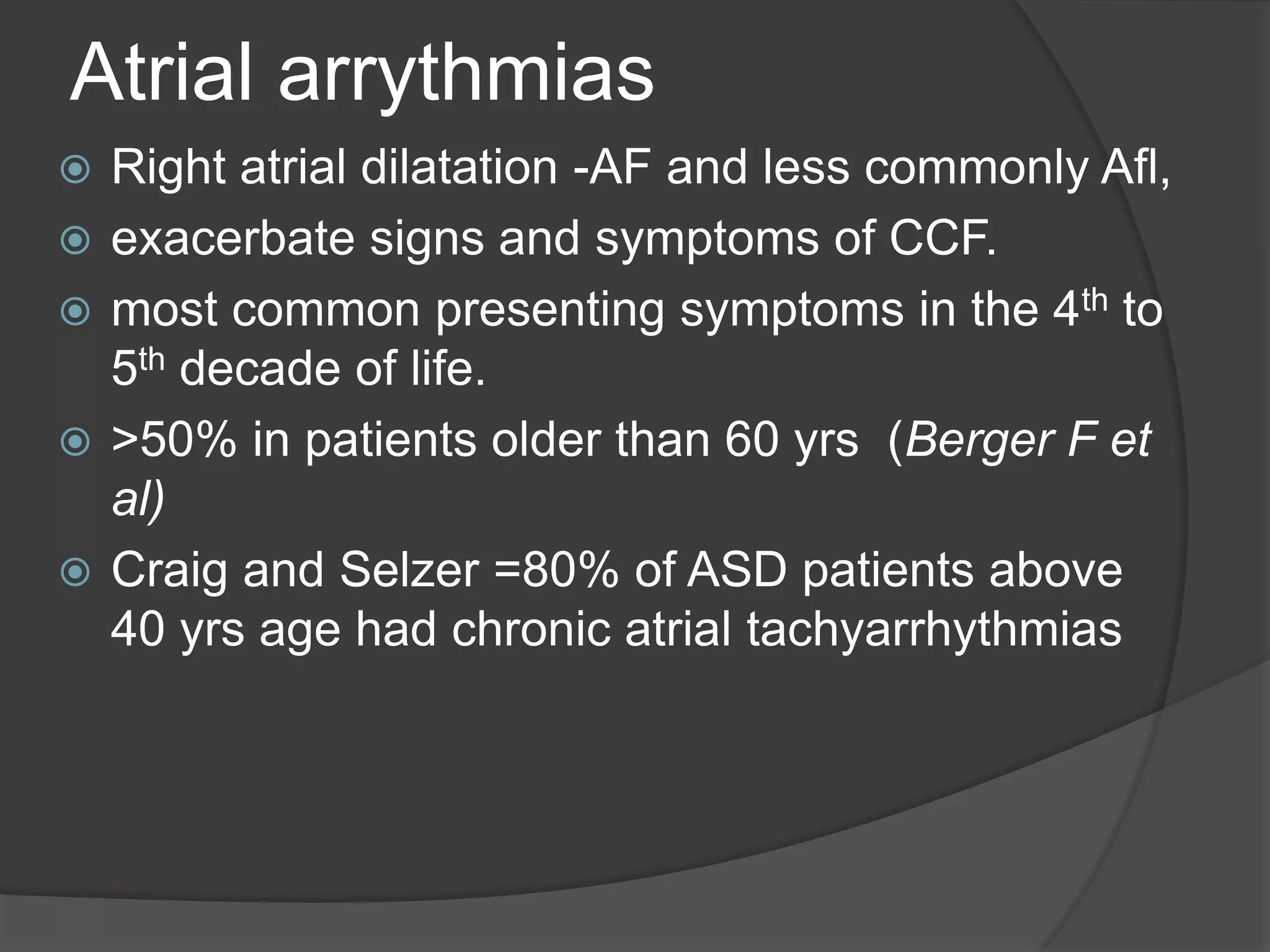 Atrial septal defects | PPTX