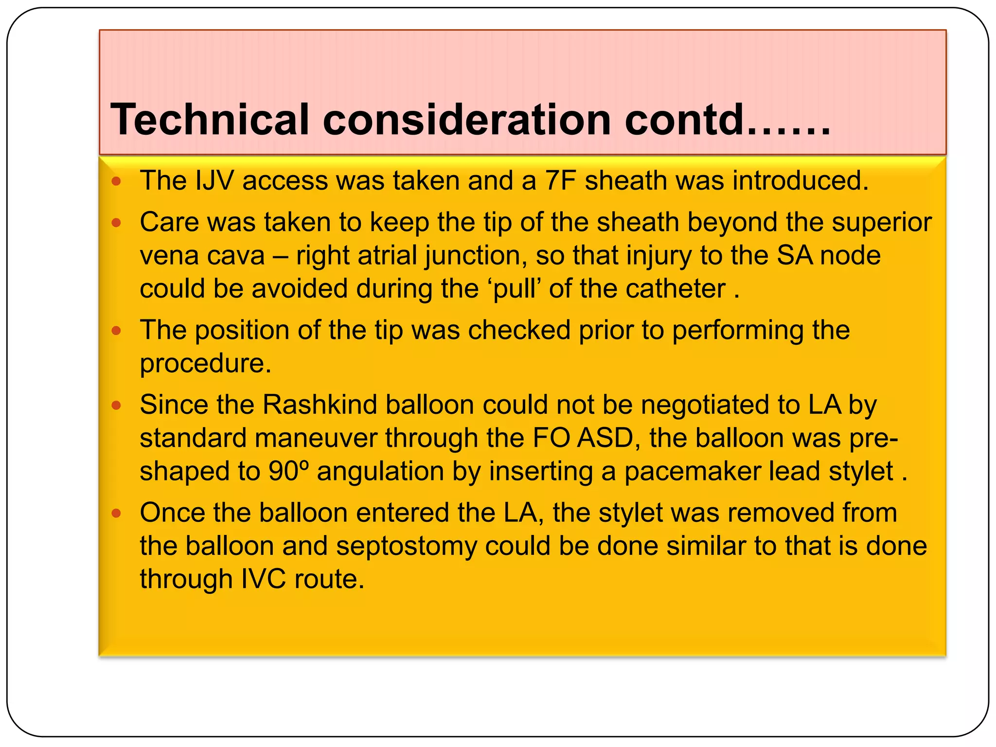 Atrial septostomy | PPTX