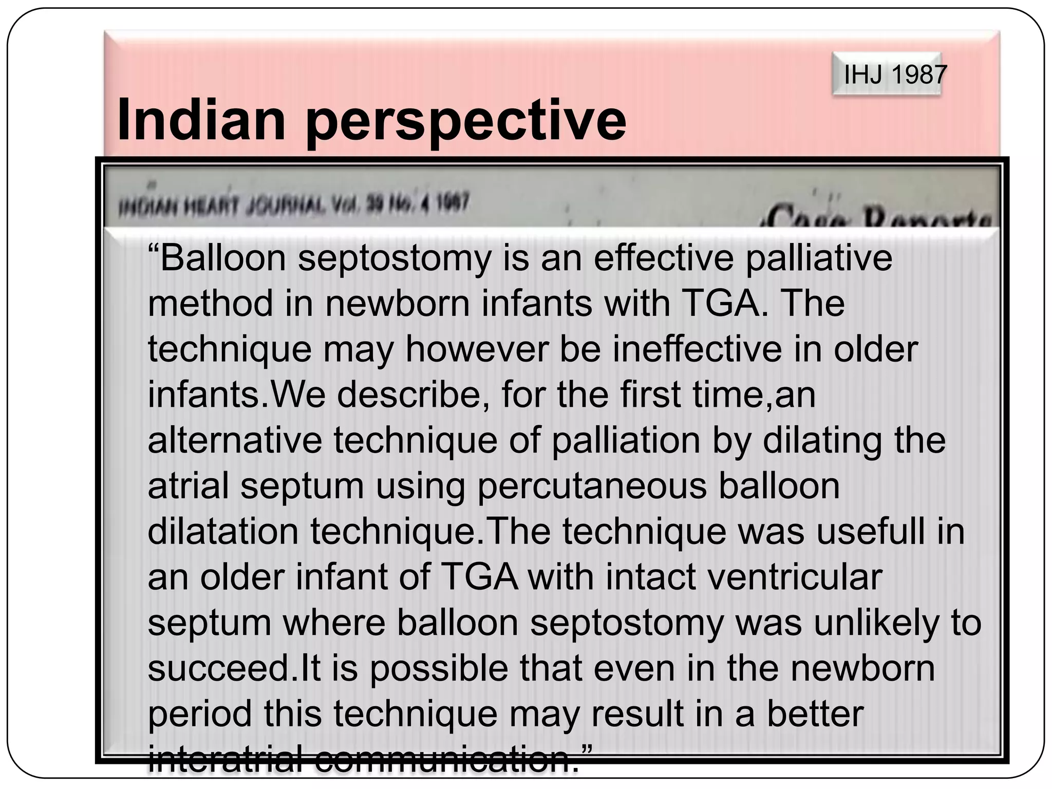 Atrial septostomy | PPTX