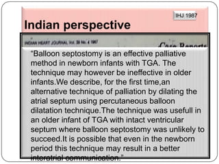 Atrial septostomy | PPTX