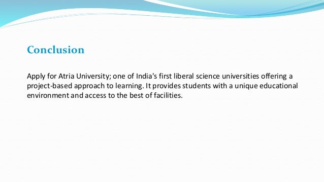 Atria University Courses | Atria University | PPTX