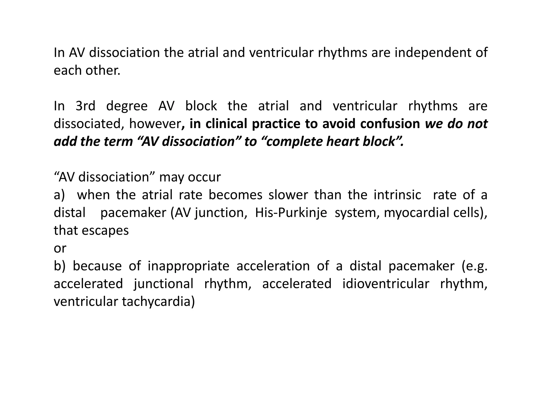 Atrio-ventricular dissociation | PPTX