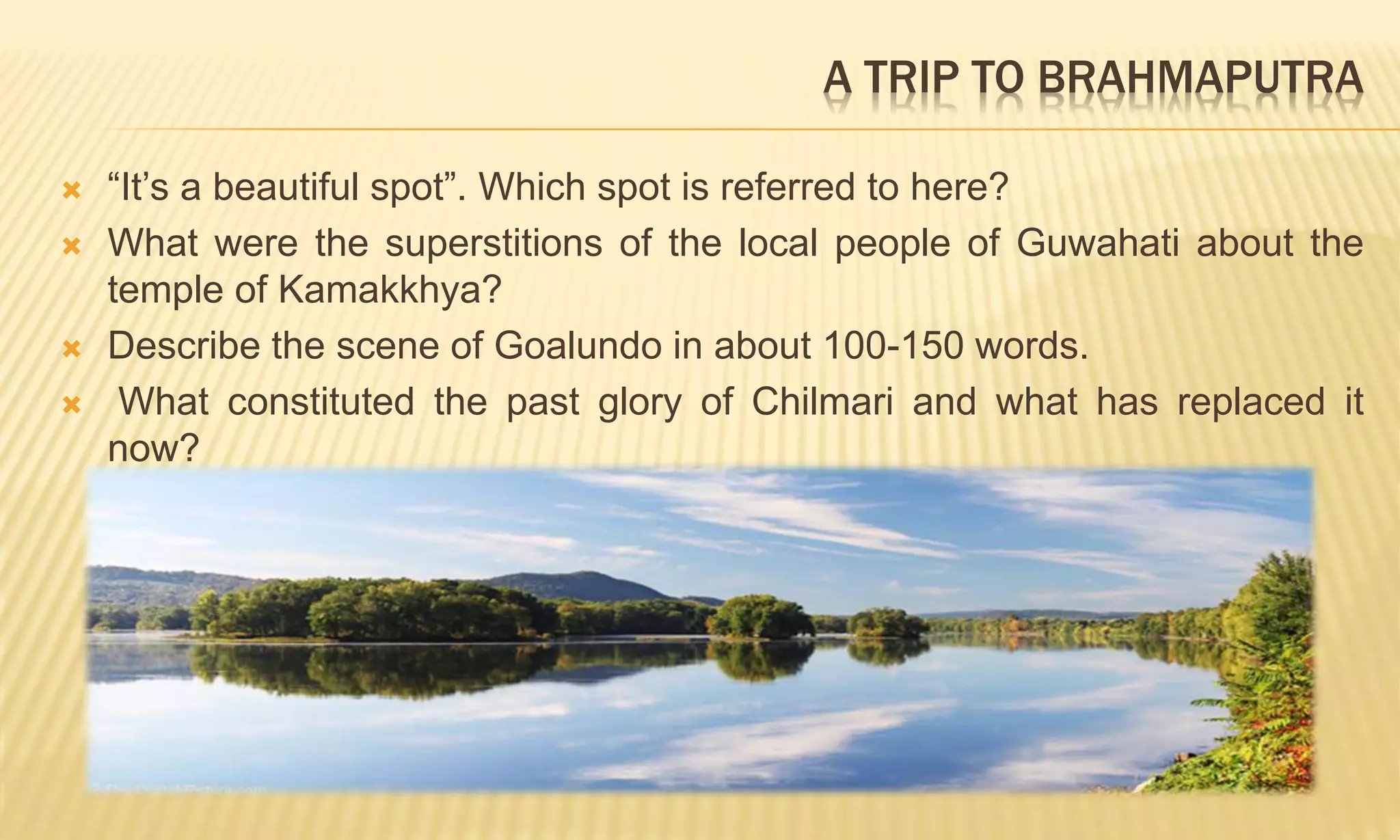 A Trip to Brahmaputra | PPTX