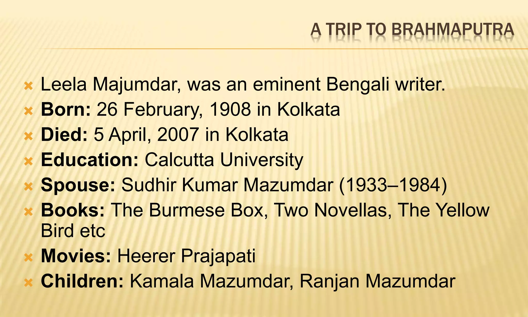 A Trip to Brahmaputra | PPTX