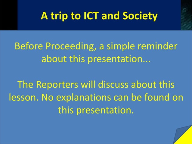 A Trip to ICT and Society Series 1 : The Ten Commandments of the ...