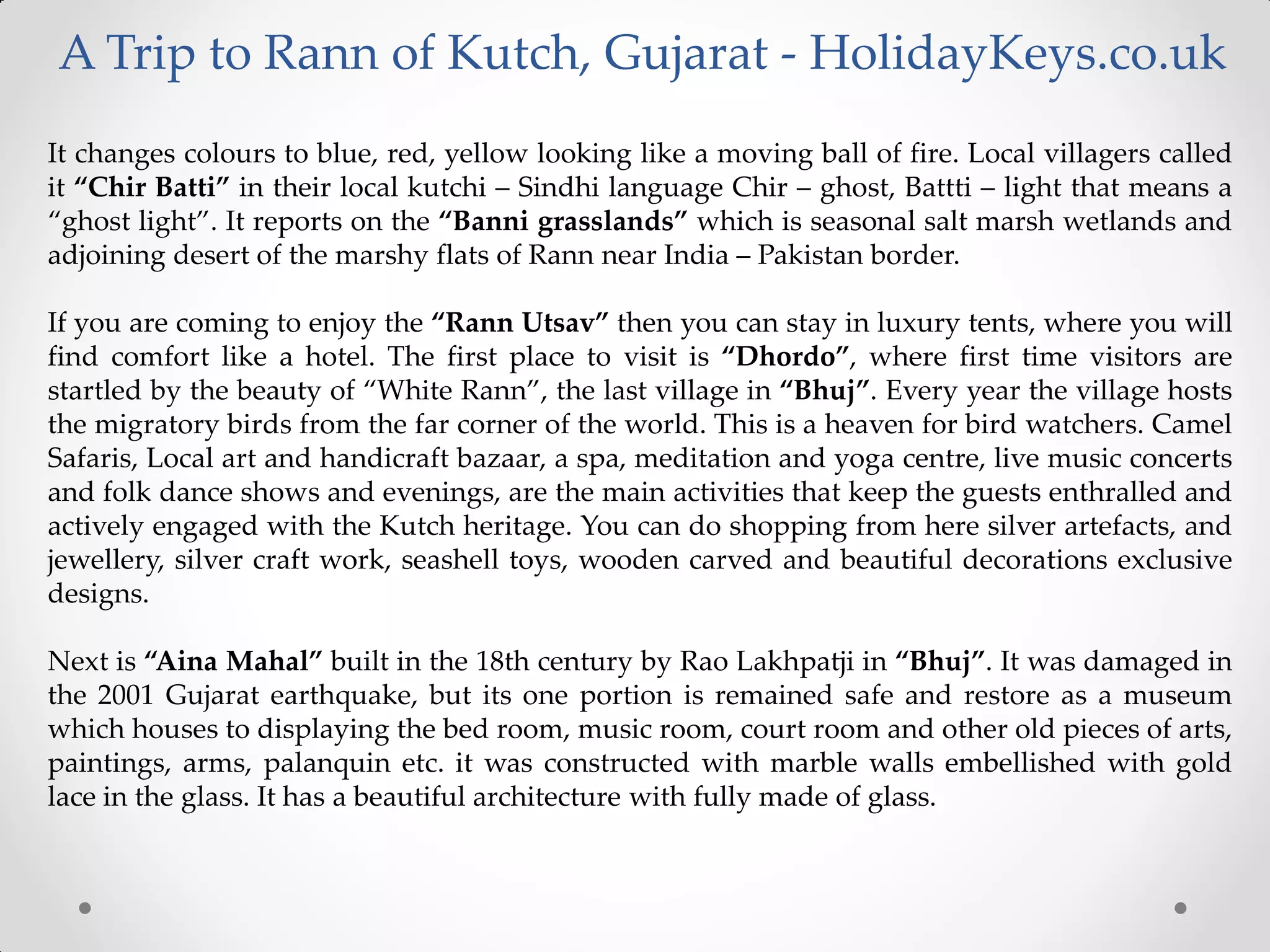 A Trip to Rann of Kutch, Gujarat - HolidayKeys.co.uk