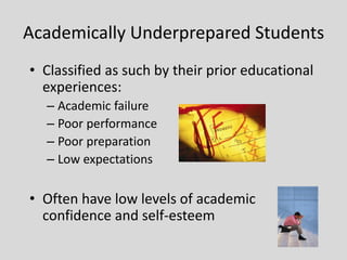 At Risk Students: Bridging the Gap from High School to College | PPT