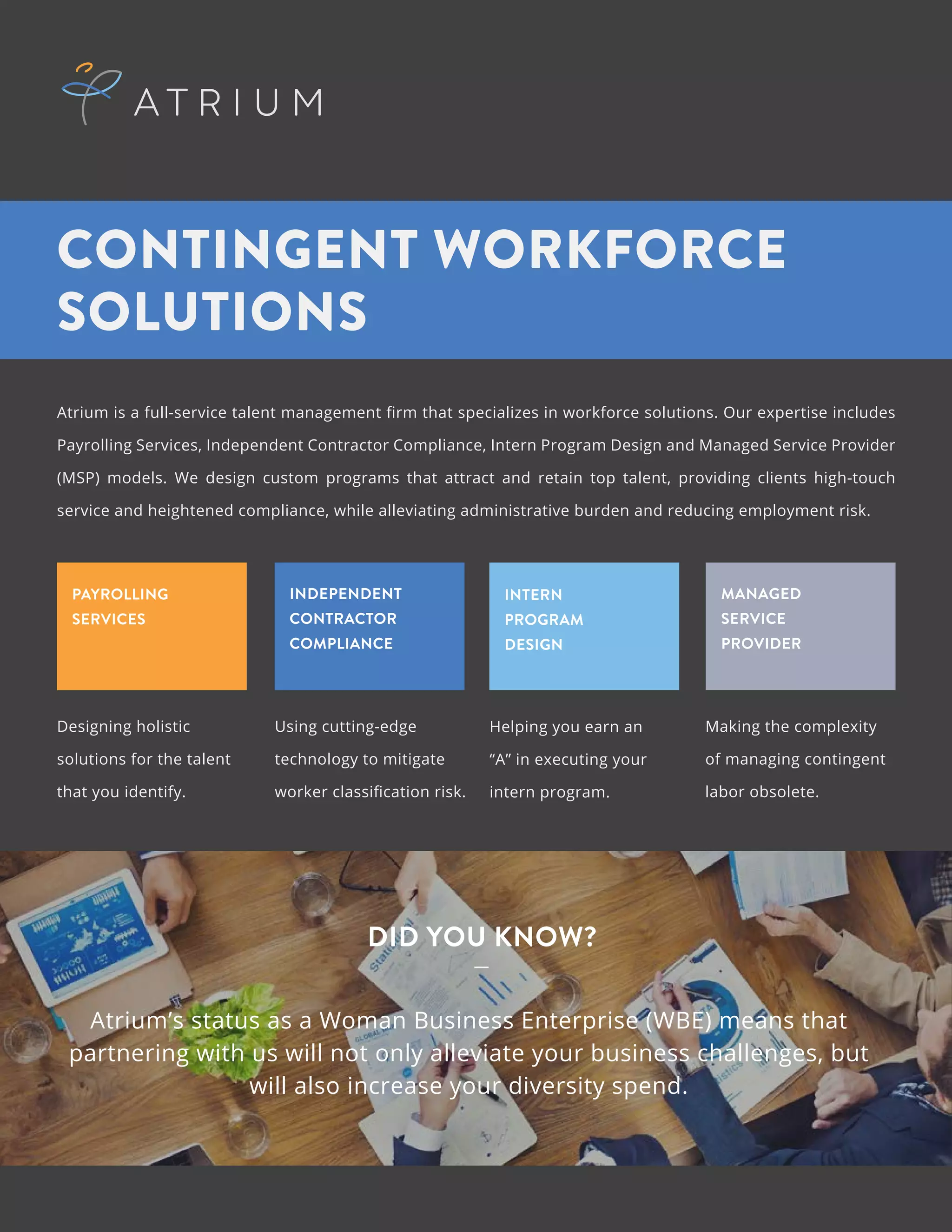 Atrium Executive Summary | PDF | Human Resources | Business