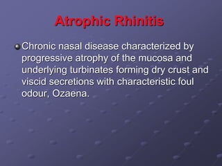 Atrophic rhinitis | PPT