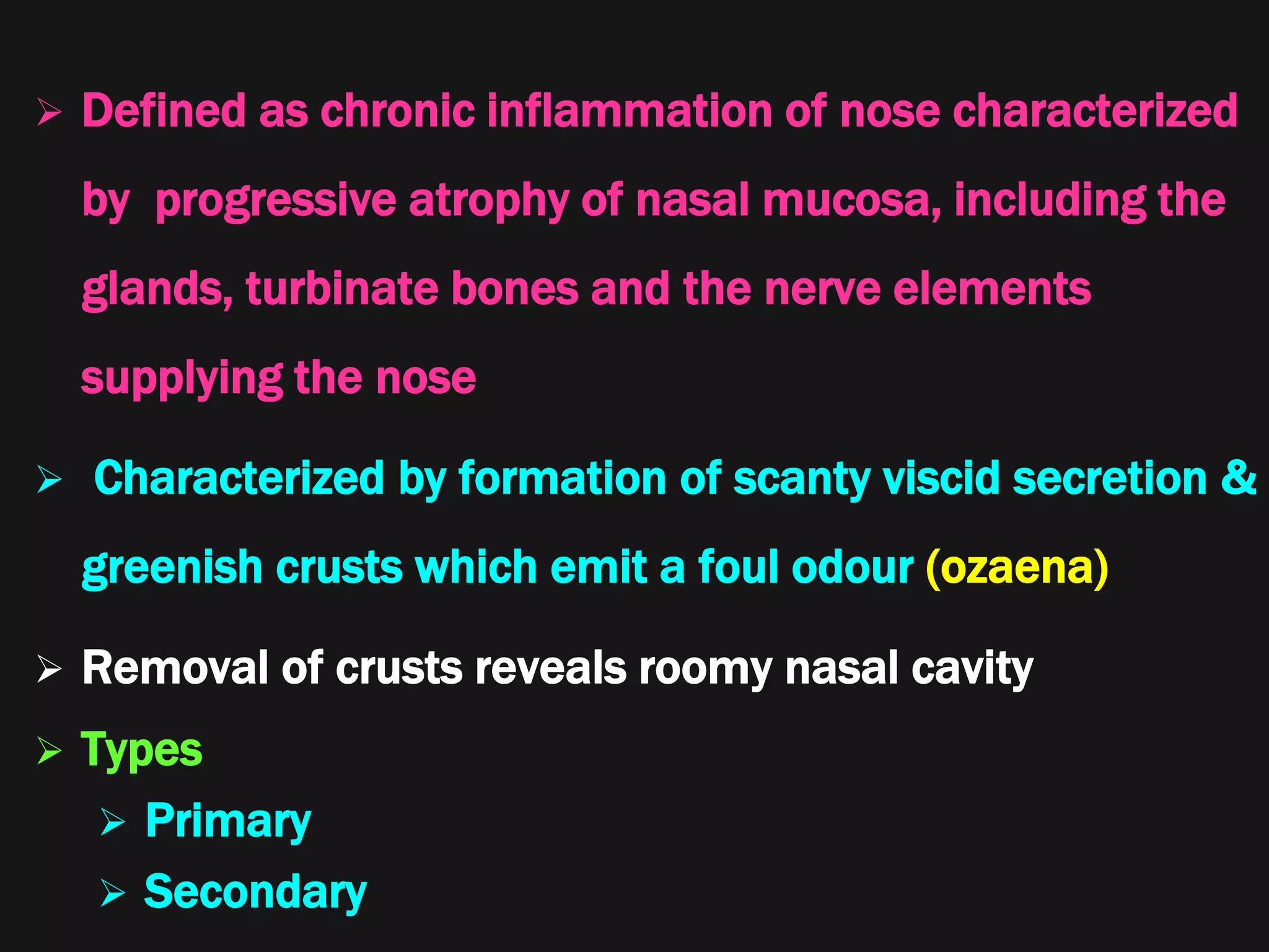 Atrophic rhinitis | PPT