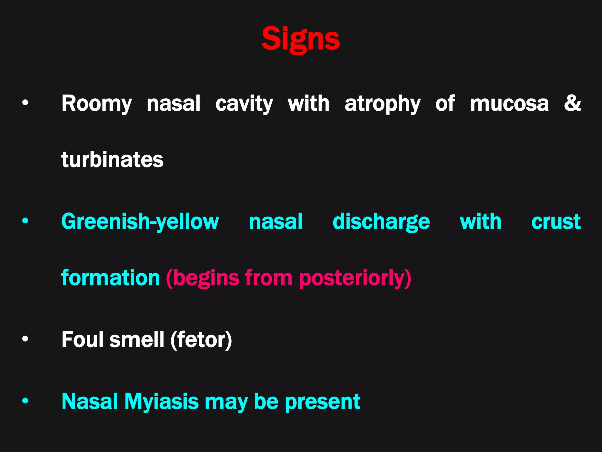 Atrophic rhinitis | PPT
