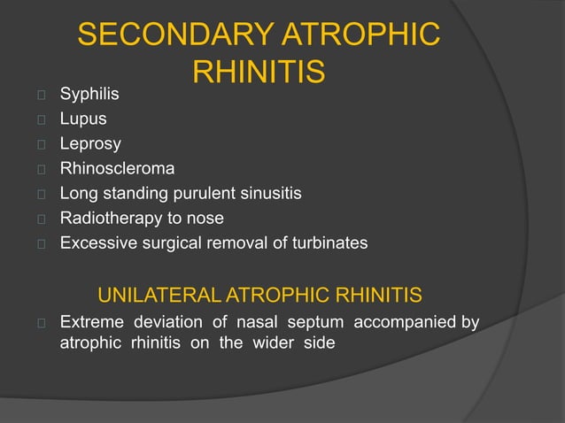 Atrophic rhinitis and Allergic rhinitis-ENT 3rd MBBS | PPT