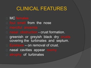 Atrophic rhinitis and Allergic rhinitis-ENT 3rd MBBS | PPTX