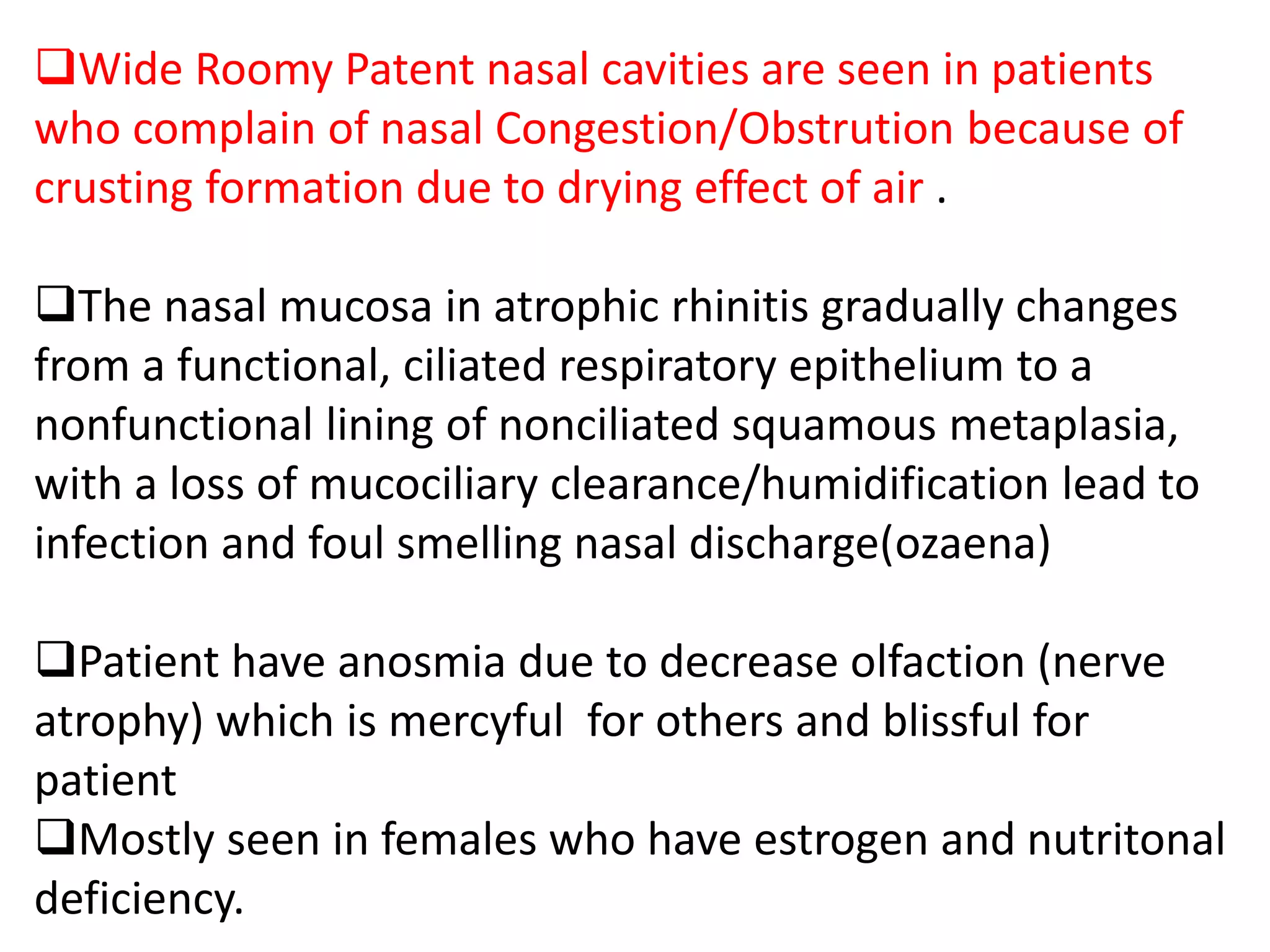 Atrophic rhinitis granulomatous disease of nose | PPTX
